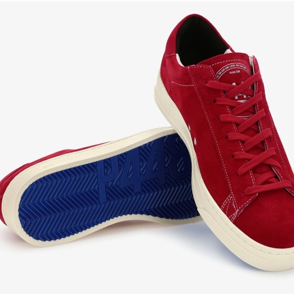 P448 | Shoes | Red Pp48 With Blue Bottom Soles | Poshmark